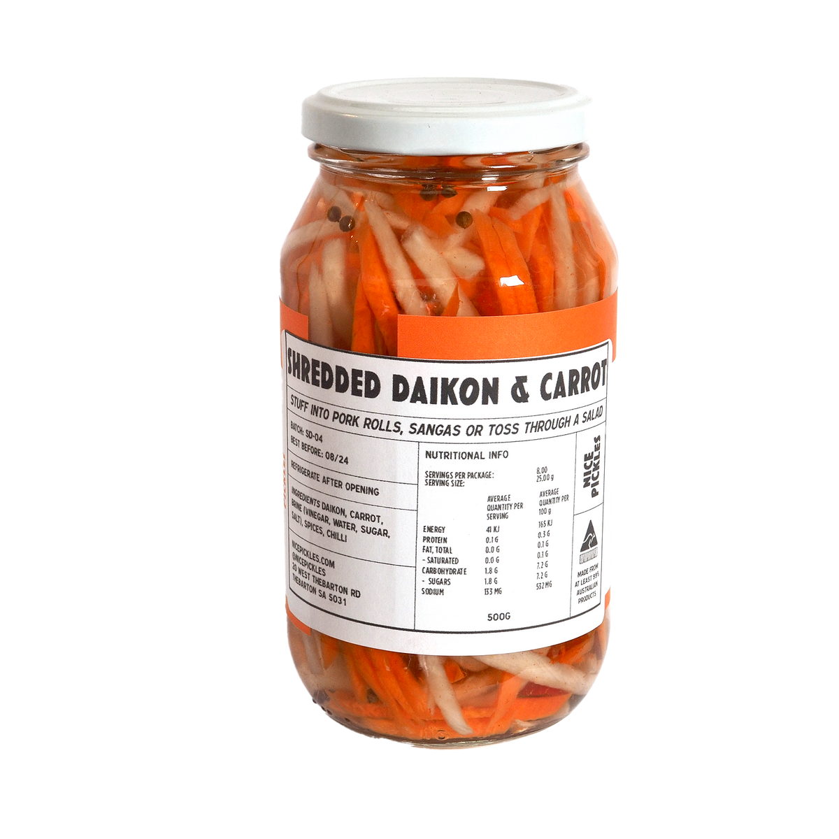 Shredded Daikon & Carrot | Nice Pickles